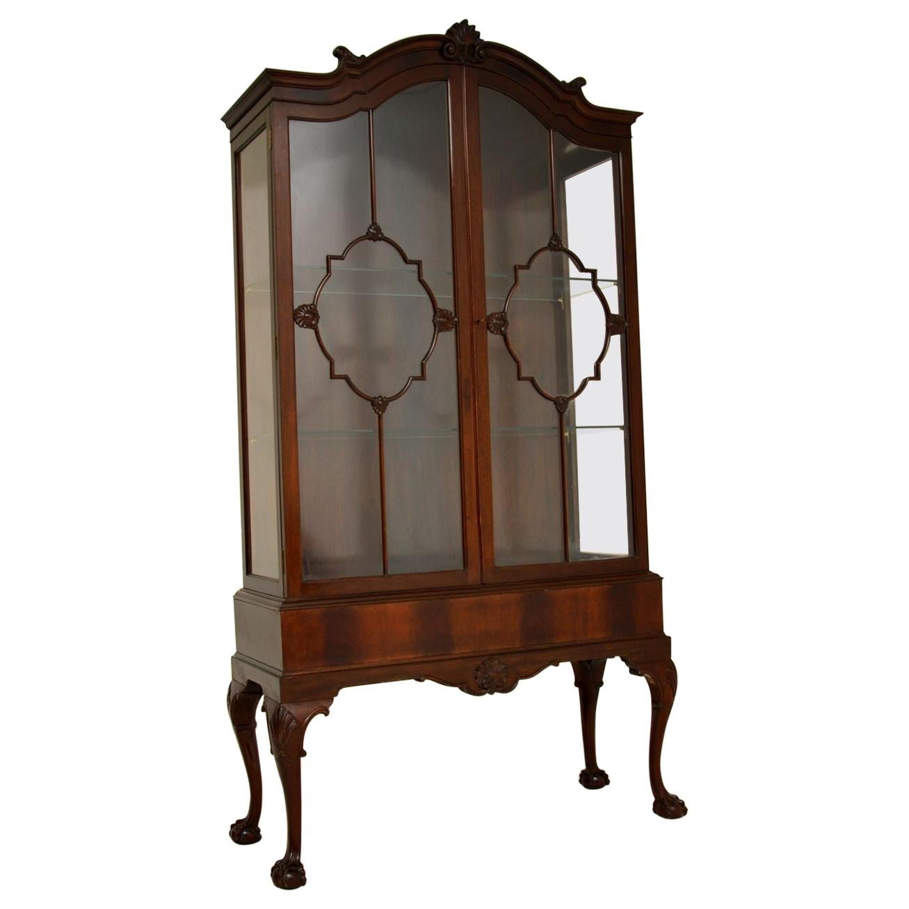 Antique American Mirrored Wood Display Showcase at 1stDibs