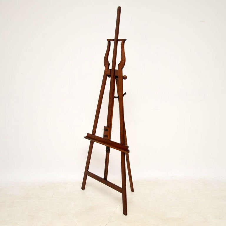 Antique Victorian Mahogany Easel at 1stDibs