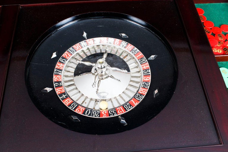 Antique Victorian Mahogany Games Card Roulette Table, 19th Century at ...