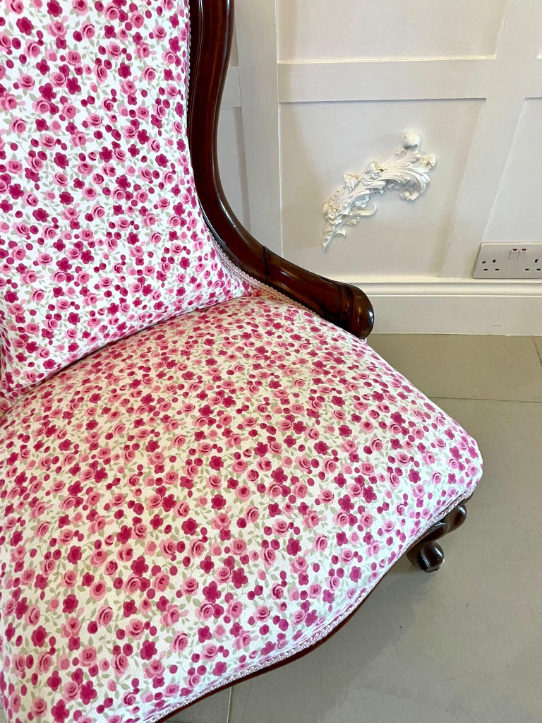 Antique Victorian Mahogany Ladies Chair For Sale at 1stDibs