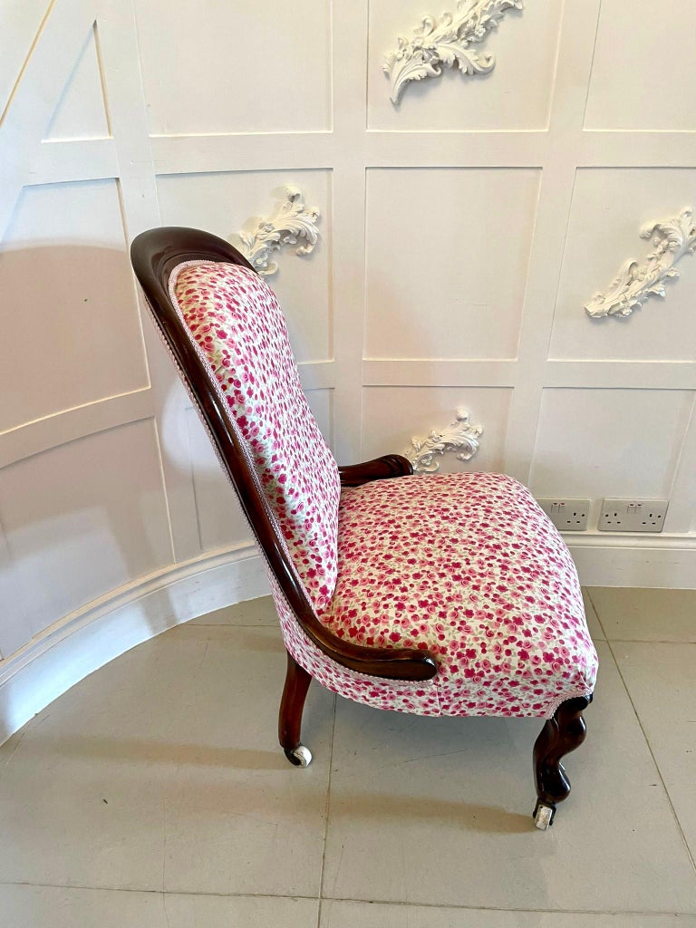 Antique Victorian Mahogany Ladies Chair For Sale at 1stDibs