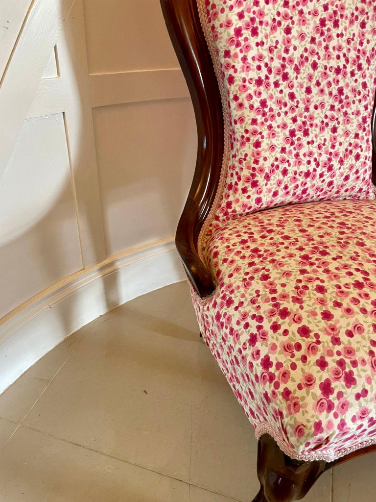 Antique Victorian Mahogany Ladies Chair For Sale at 1stDibs