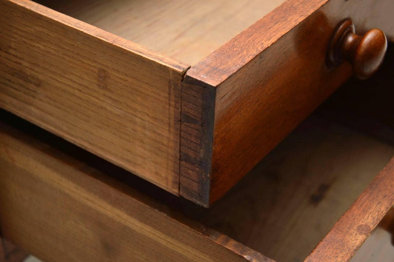 Antique Victorian Satin Birch Leather Top Desk at 1stDibs