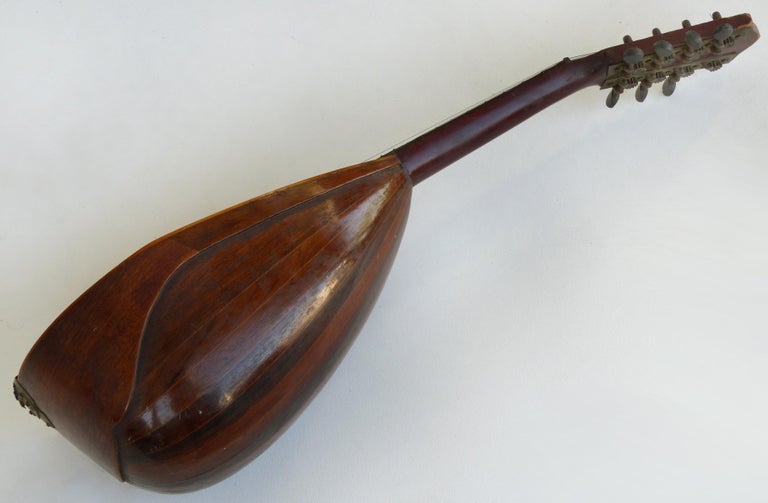 Antique Victorian Mandolin with String Inlay, Tortoise Pick Guard For ...