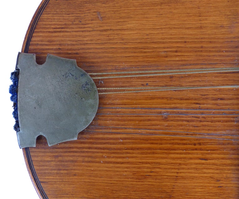 Antique Victorian Mandolin with String Inlay, Tortoise Pick Guard For ...