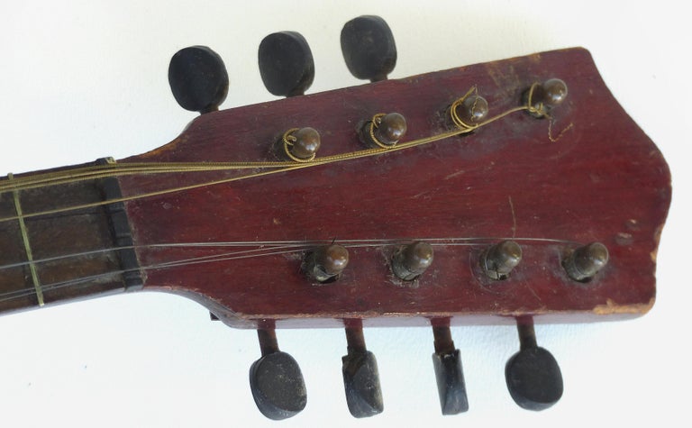 Antique Victorian Mandolin with String Inlay, Tortoise Pick Guard For ...