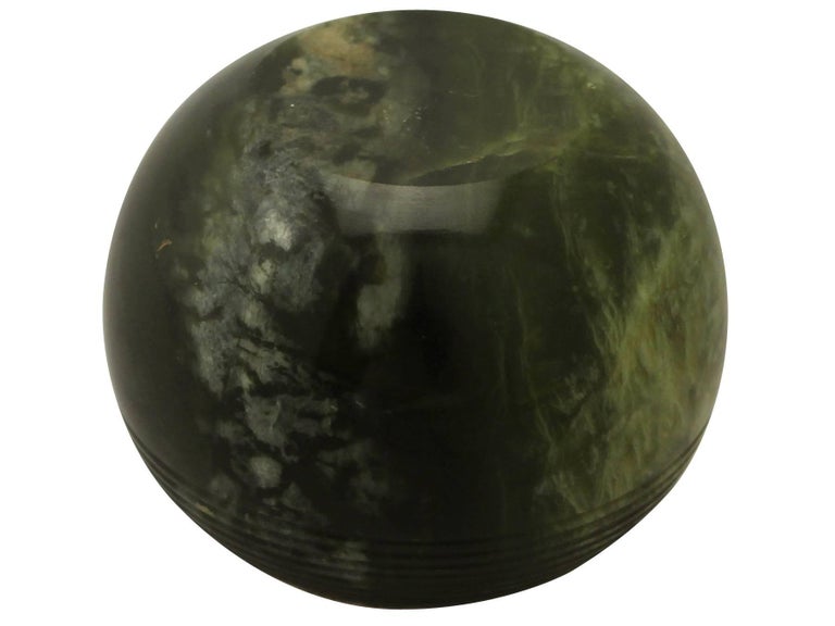 Antique Victorian Marble and Sterling Silver Match Striker at 1stDibs