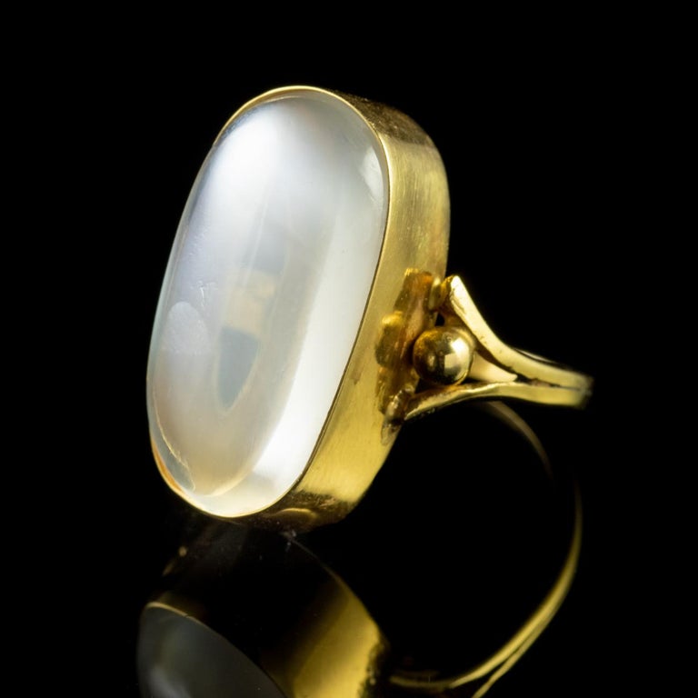 Antique Victorian Moonstone Ring 18 Carat Gold, circa 1880 at 1stDibs