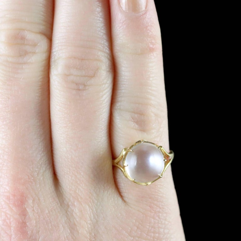 Antique Victorian Moonstone Ring 18 Carat Gold, circa 1900 at 1stDibs