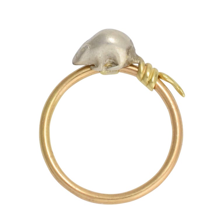 Antique Victorian Mouse Ring at 1stDibs