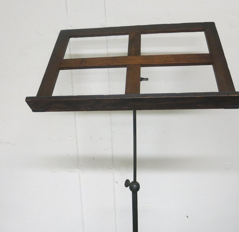 Antique Victorian Music Stand Oak and Iron For Sale at 1stDibs ...