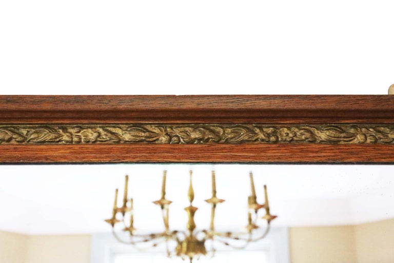 Antique Victorian Oak and Gilt Overmantle or Wall Mirror, circa 1900 at ...