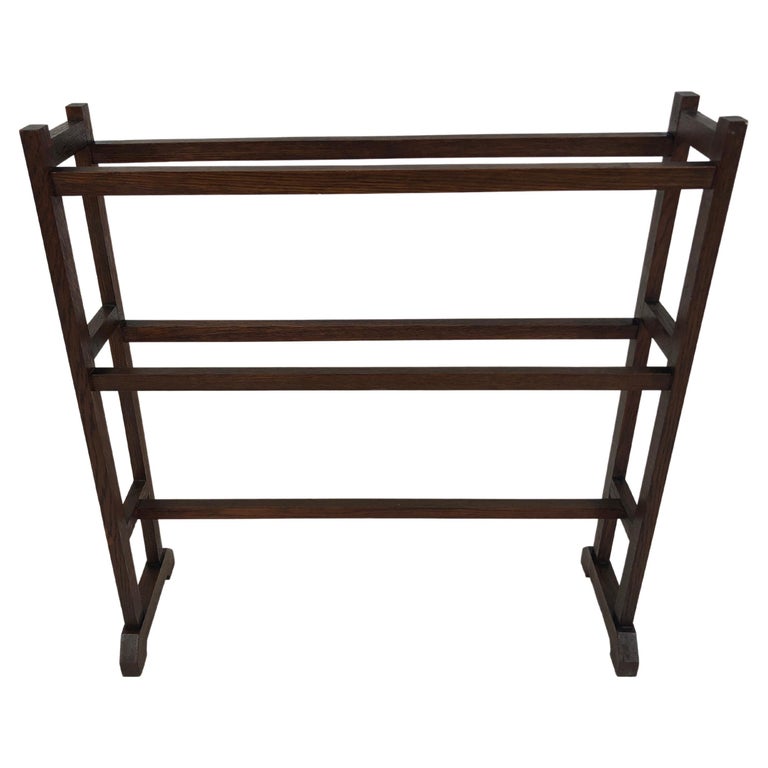Antique Victorian Oak Towel Rail, Linen Rack, Scotland 1890, H840 For ...