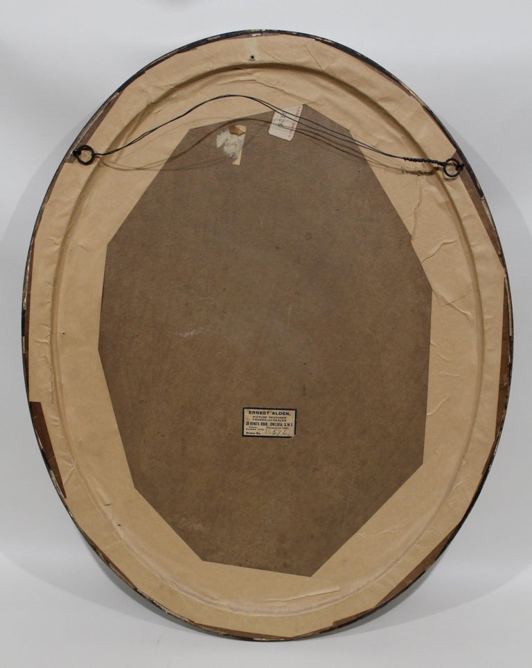 Antique Framed Victorian Oval Portrait Painting of a Young Girl For ...