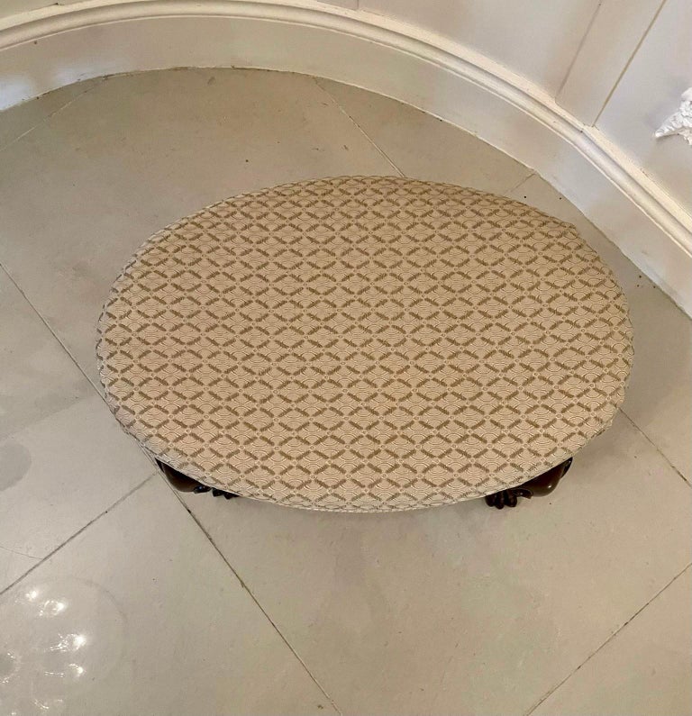 Antique Victorian Oval Shaped Stool For Sale at 1stDibs