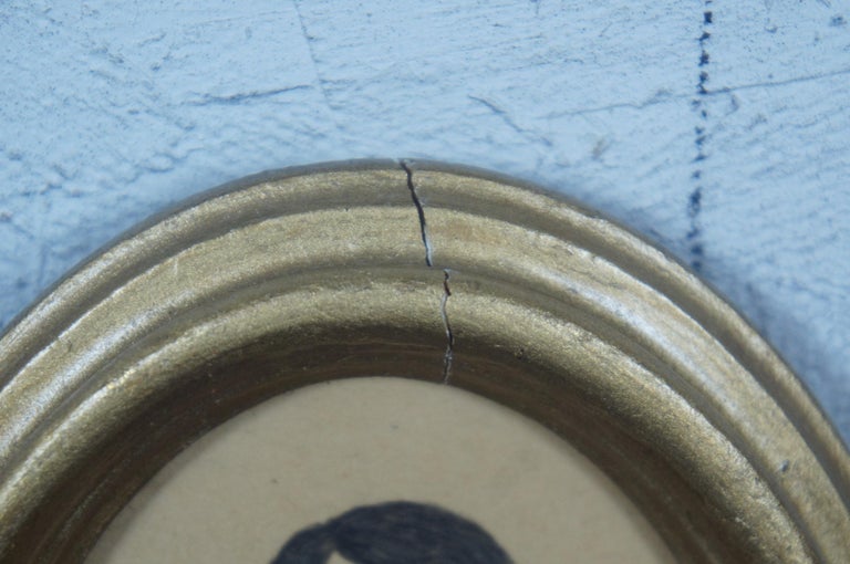 Antique Victorian P. Hackett Americana Watercolor Painting School Boy ...