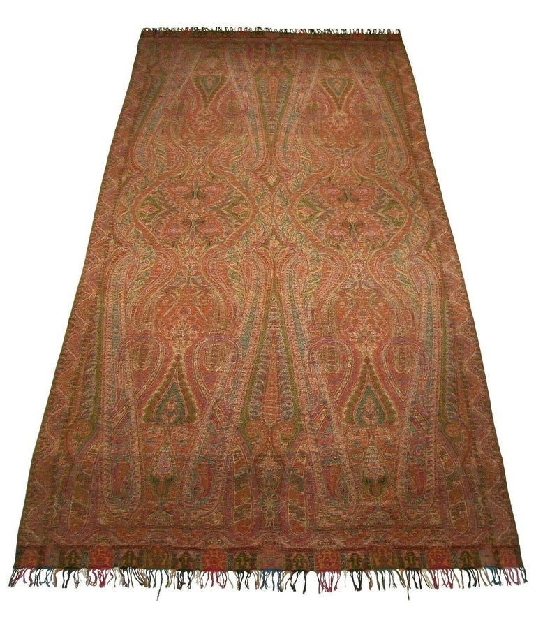 Antique Victorian Paisley Shawl, Fine Weave, circa 1850's For Sale at ...