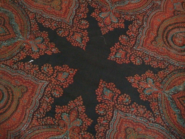 Antique Victorian Paisley Shawl, Fine Weave, Circa 1850's For Sale at ...