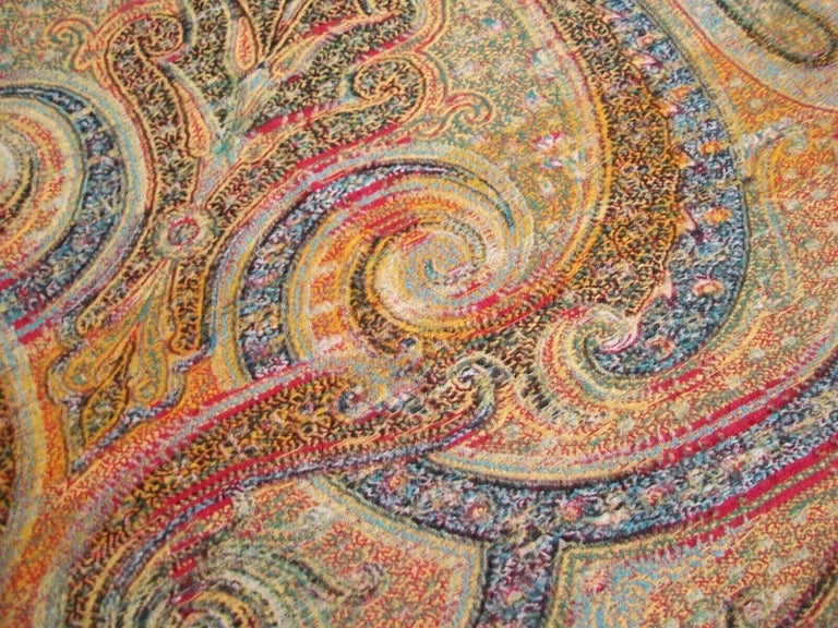 Antique Victorian Paisley Shawl, Fine Weave, Circa 1850's For Sale at ...