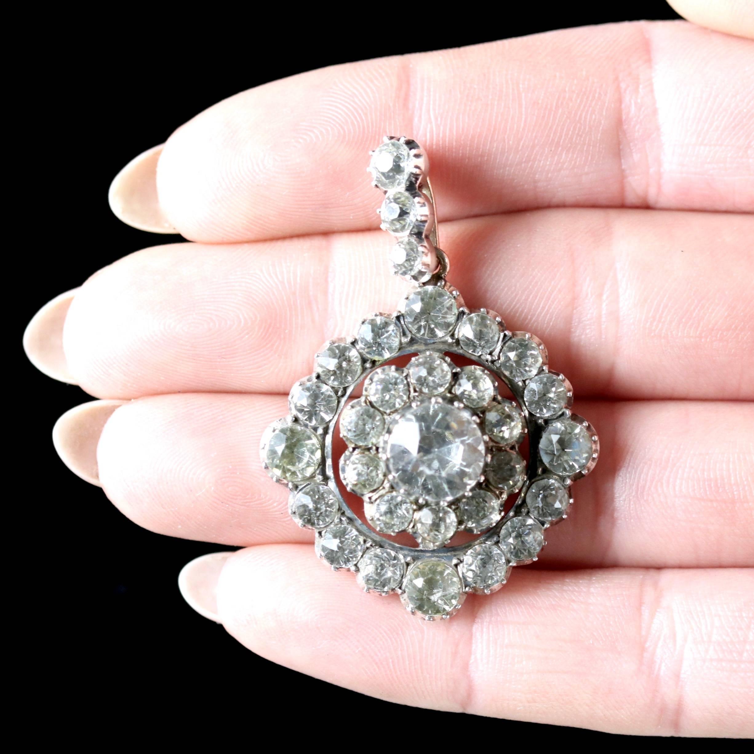Antique Victorian Paste Stone Pendant 18 Carat Gold, circa 1860 For ...