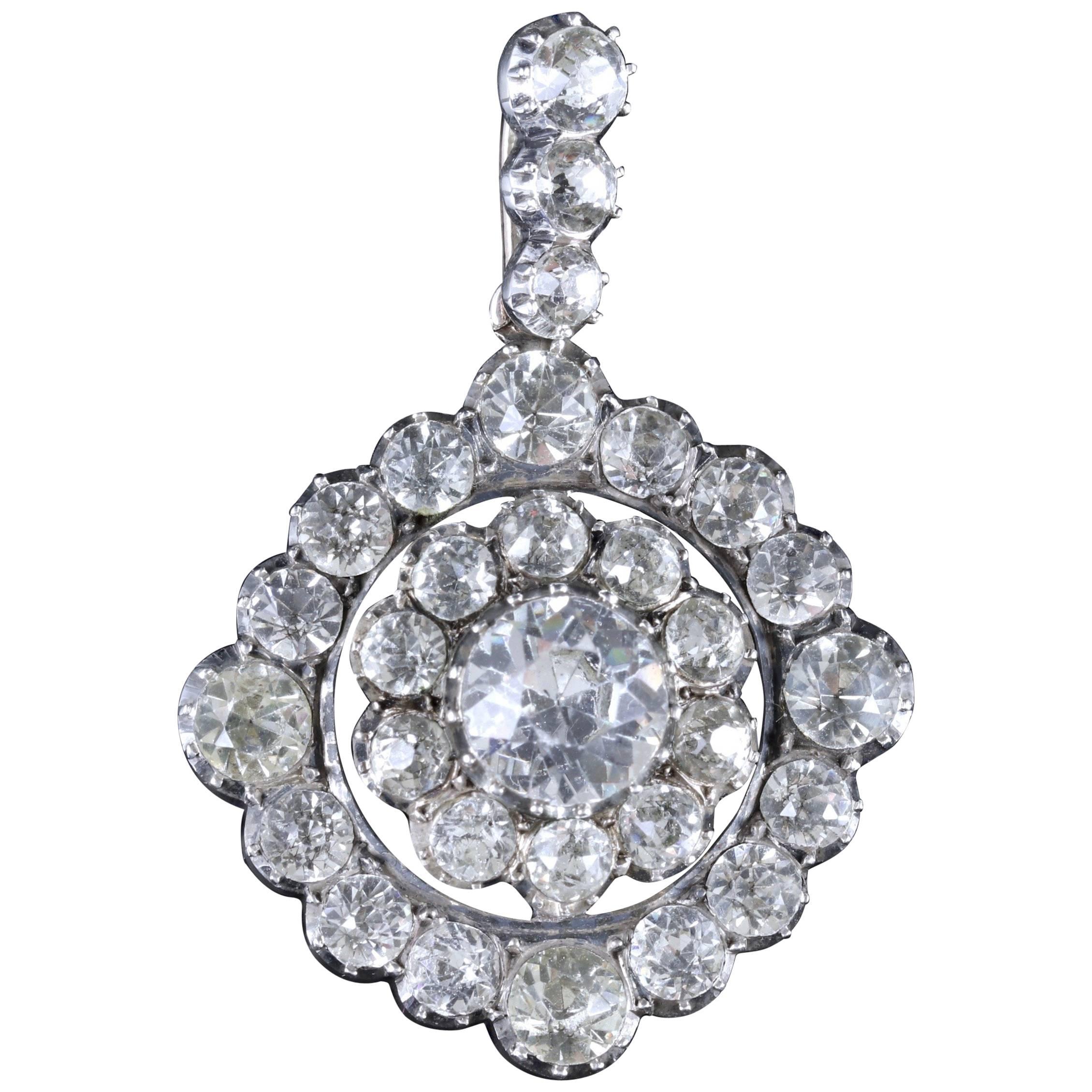 Antique Victorian Paste Stone Pendant 18 Carat Gold, circa 1860 For ...