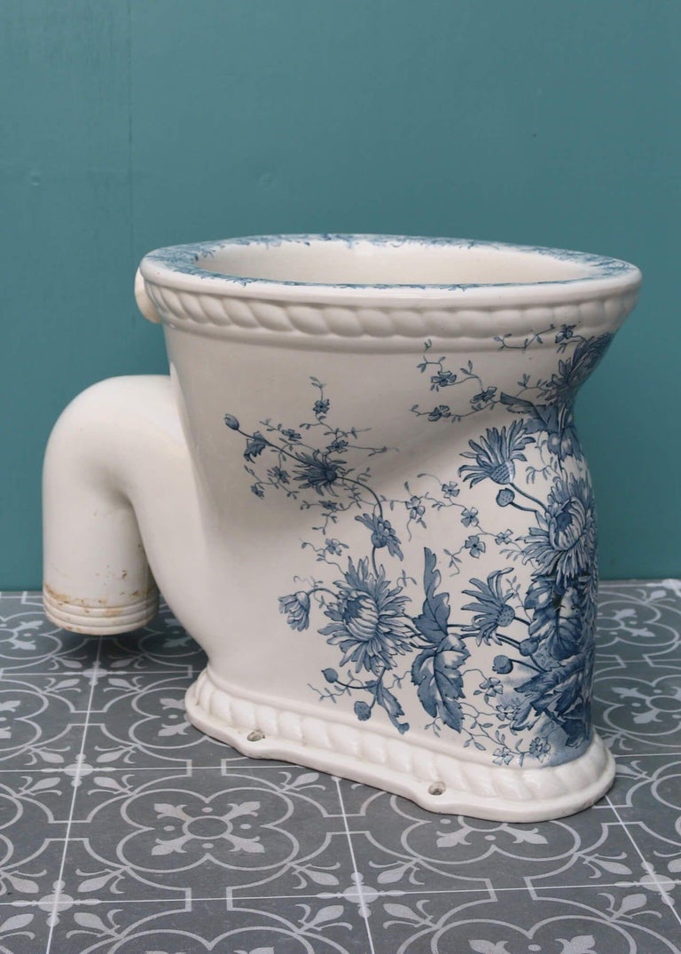 Antique Victorian Patterned Waterfall Toilet with S Trap For Sale at ...