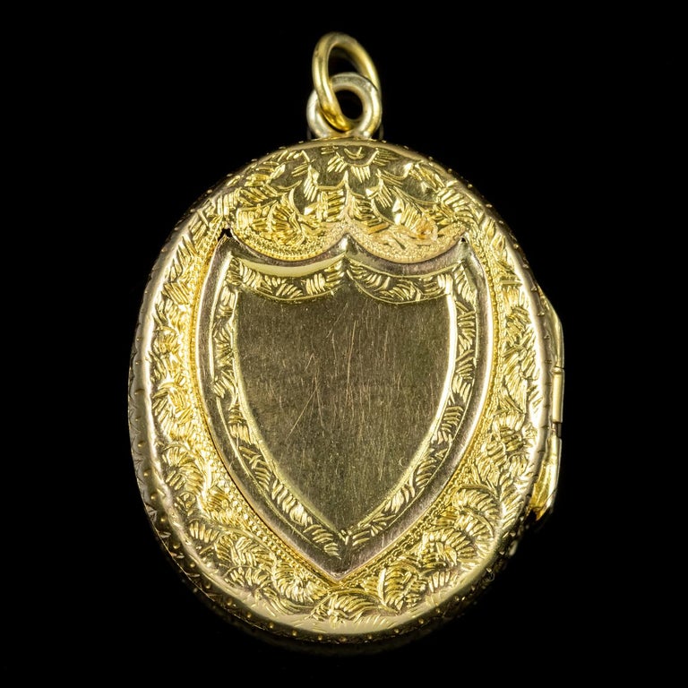 Antique Victorian Pearl 15 Carat Yellow Gold Locket, circa 1900 For ...