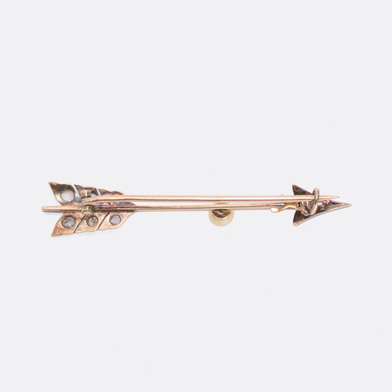 Antique Victorian Pearl Diamond Arrow Brooch at 1stDibs | victorian ...
