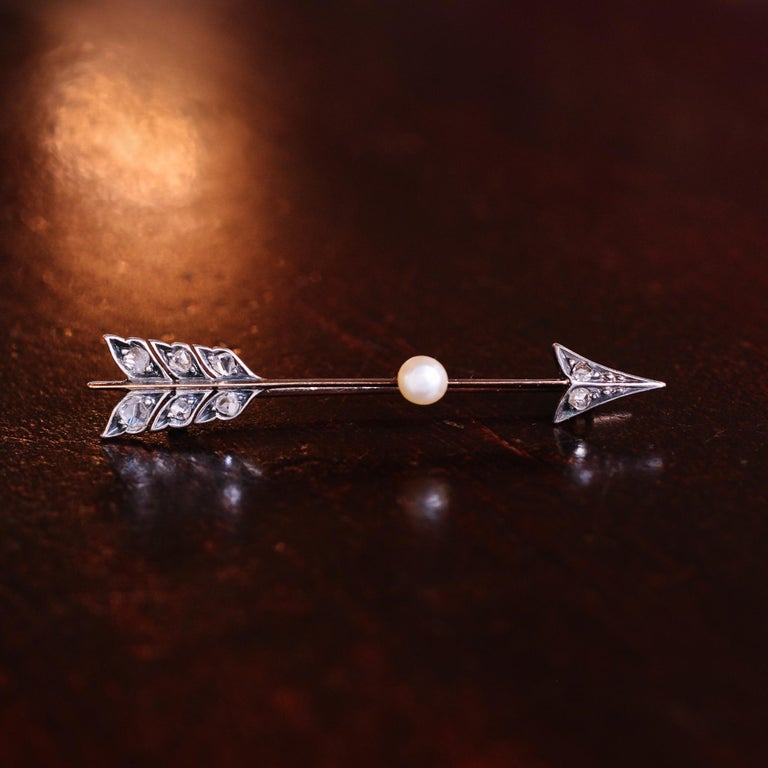 Antique Victorian Pearl Diamond Arrow Brooch at 1stDibs | victorian ...