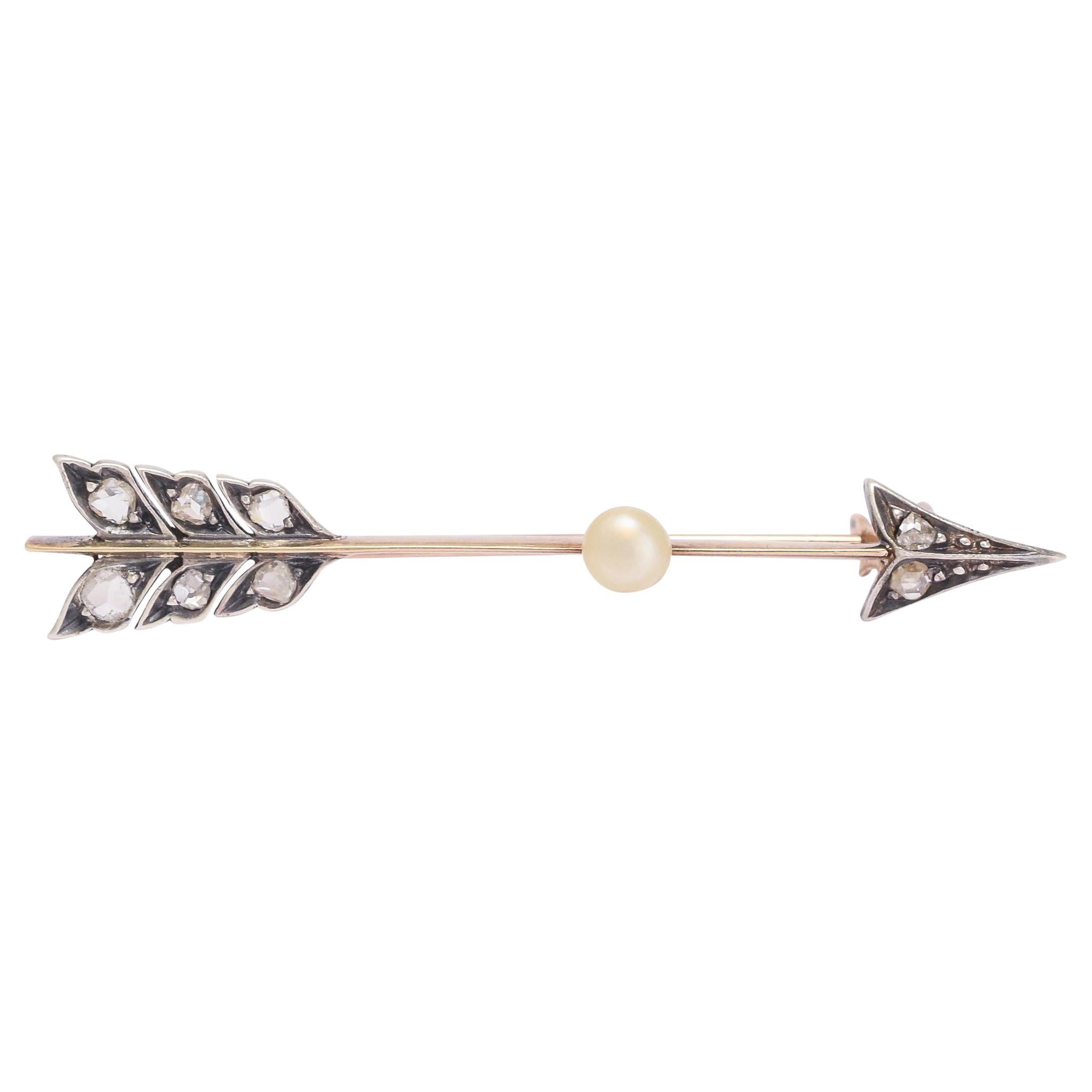Antique Victorian Pearl Diamond Arrow Brooch at 1stDibs | victorian ...