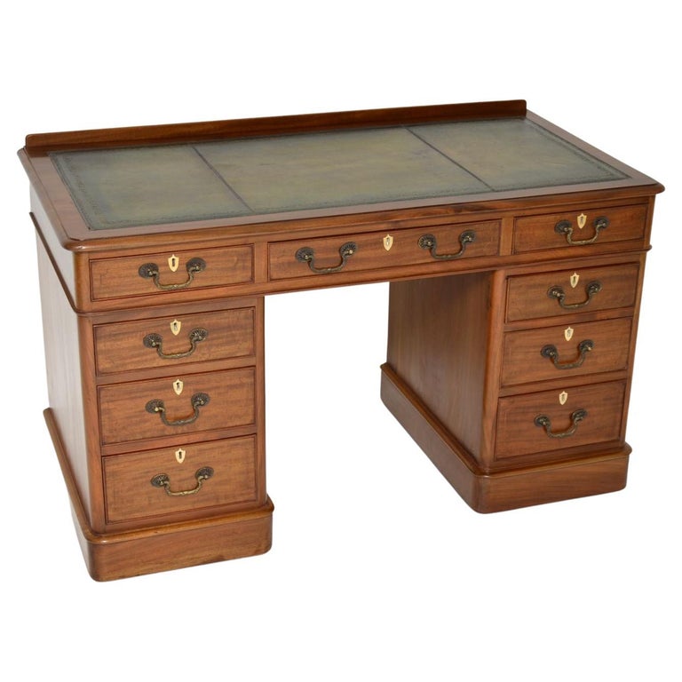 Antique Victorian Pedestal Desk at 1stDibs