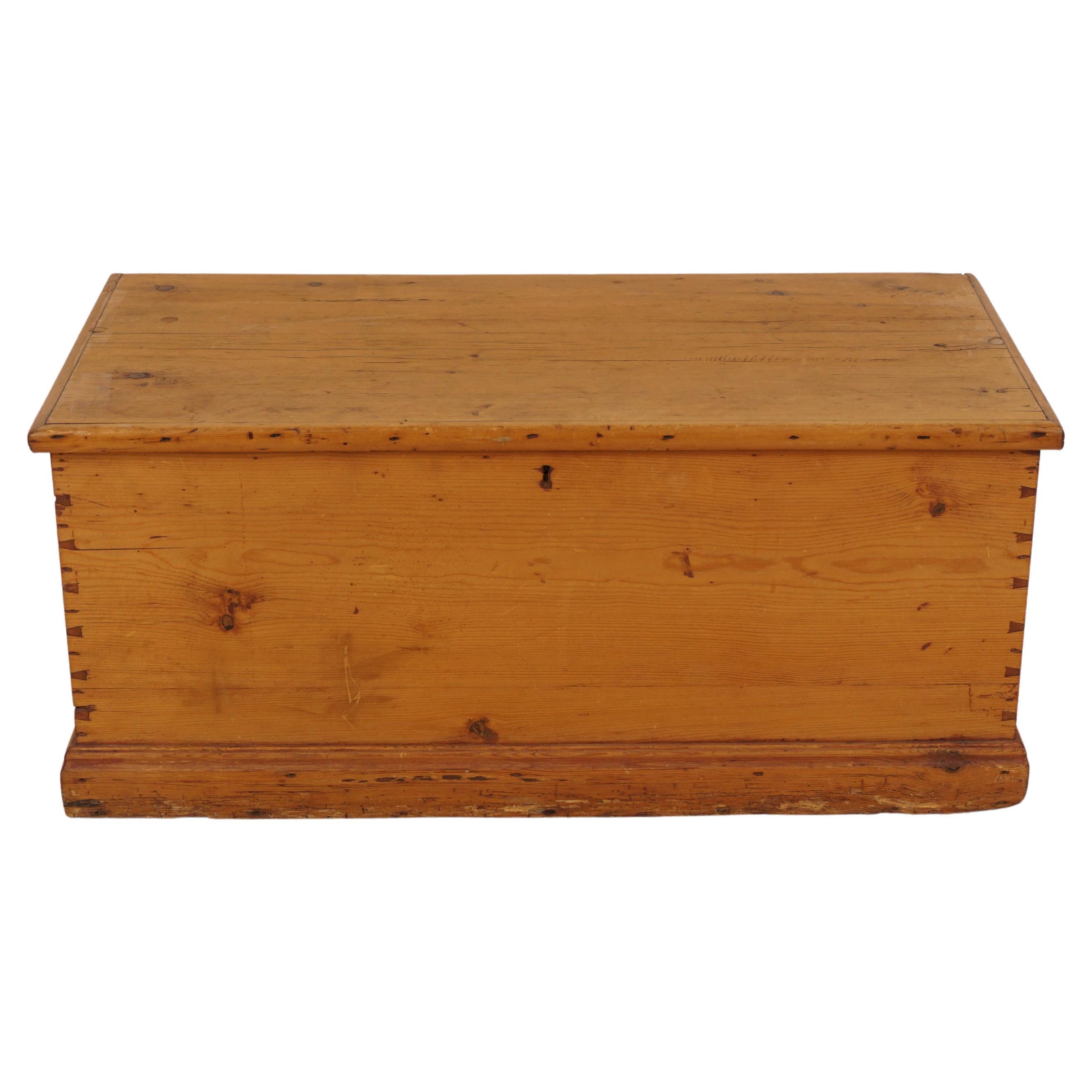 Antique Victorian Pine Blanket Box, Coffee Table, Scotland 1880, B2872 ...