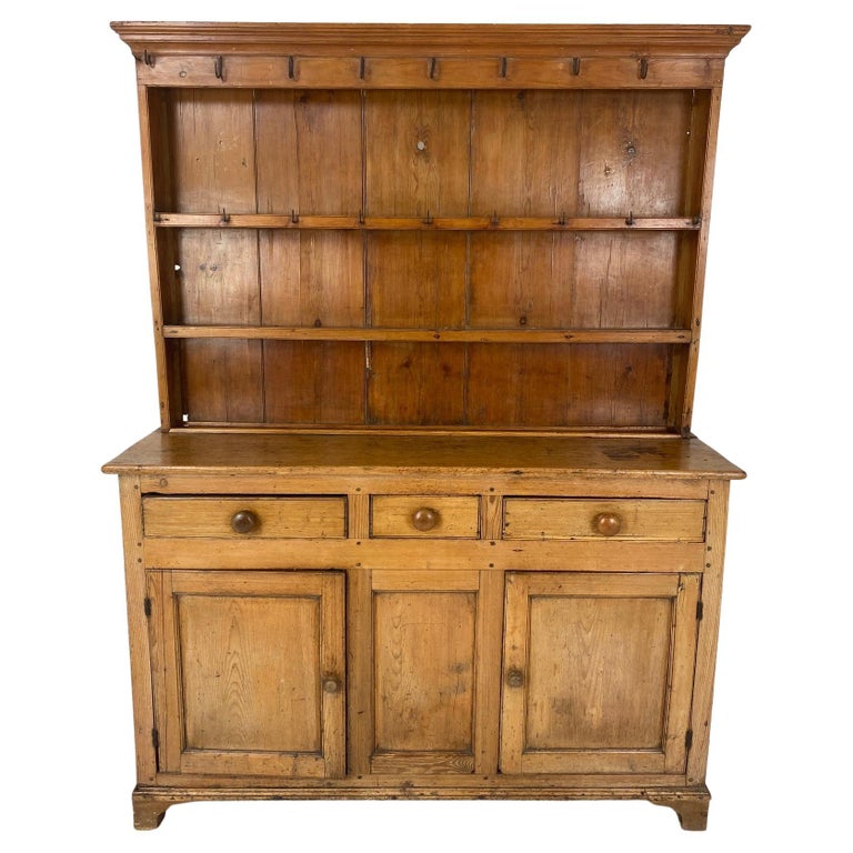 Antique Victorian Pine Dresser, Buffet + Hutch, Sideboard, Scotland ...