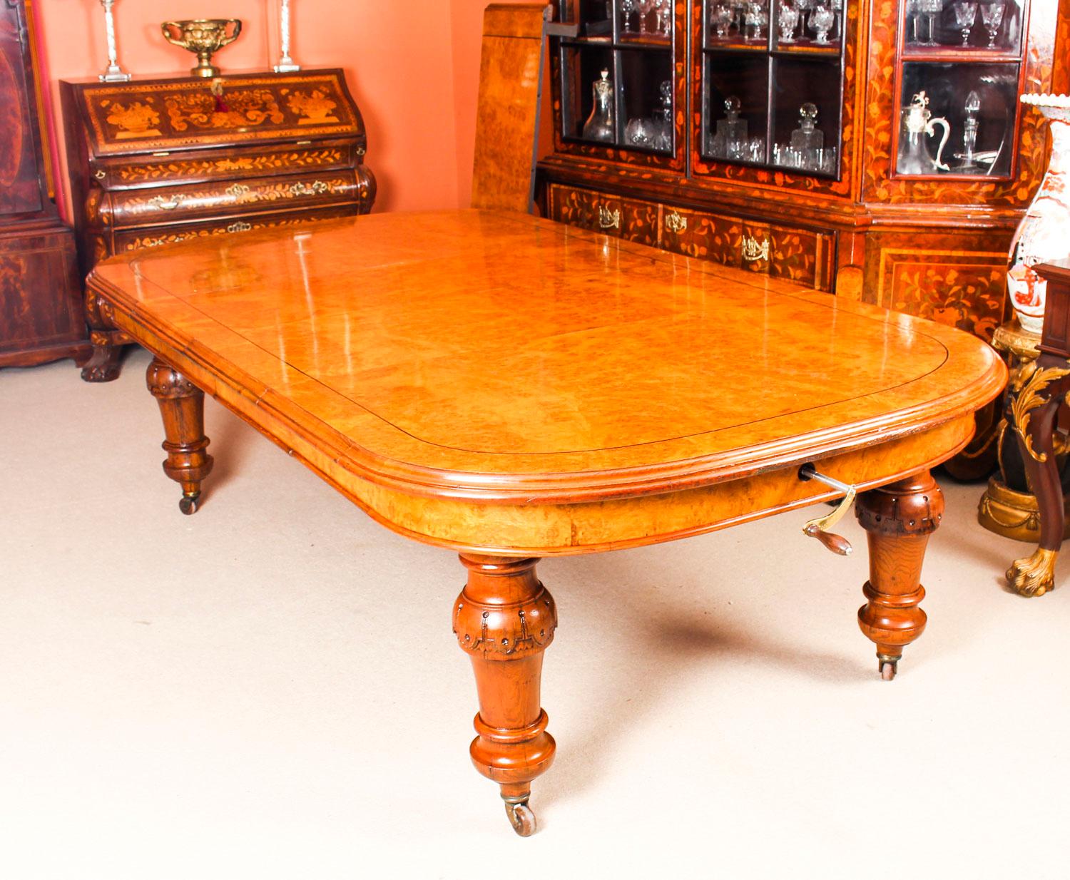 Antique Victorian Pollard Oak Extending Dining Table, Mid-19th Century ...