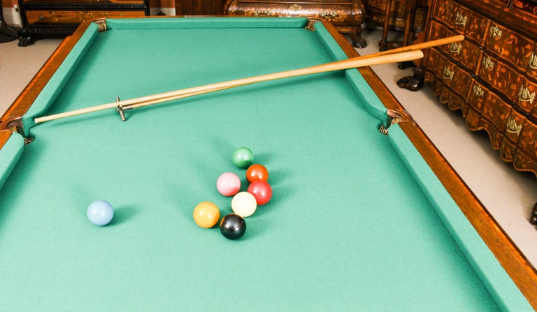 Antique Victorian Pollard Oak Rollover Snooker or Dining Table 19th ...