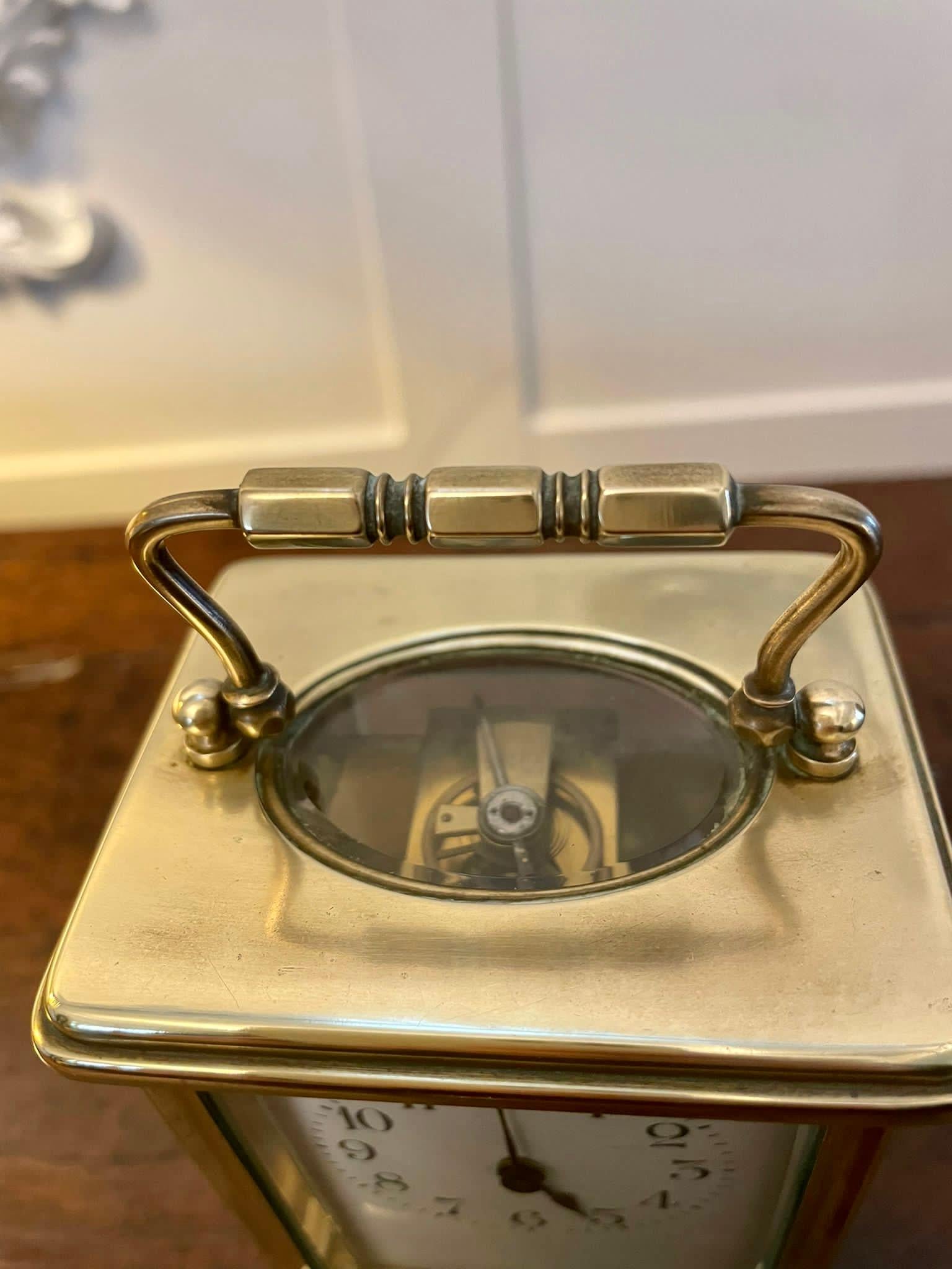 Antique Victorian Quality Brass and Glass Carriage Clock For Sale at ...