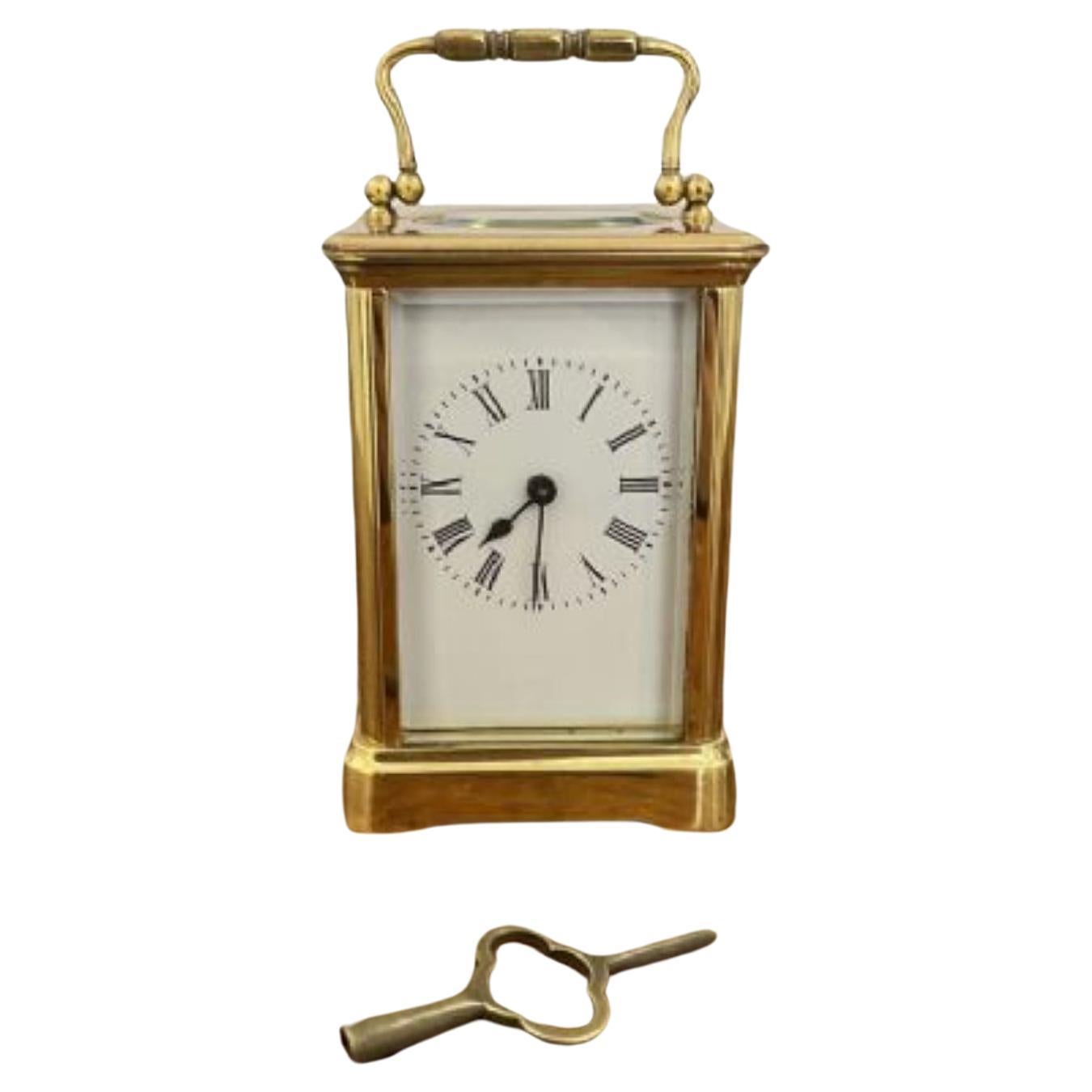 Stunning quality antique Victorian brass carriage clock For Sale at 1stDibs
