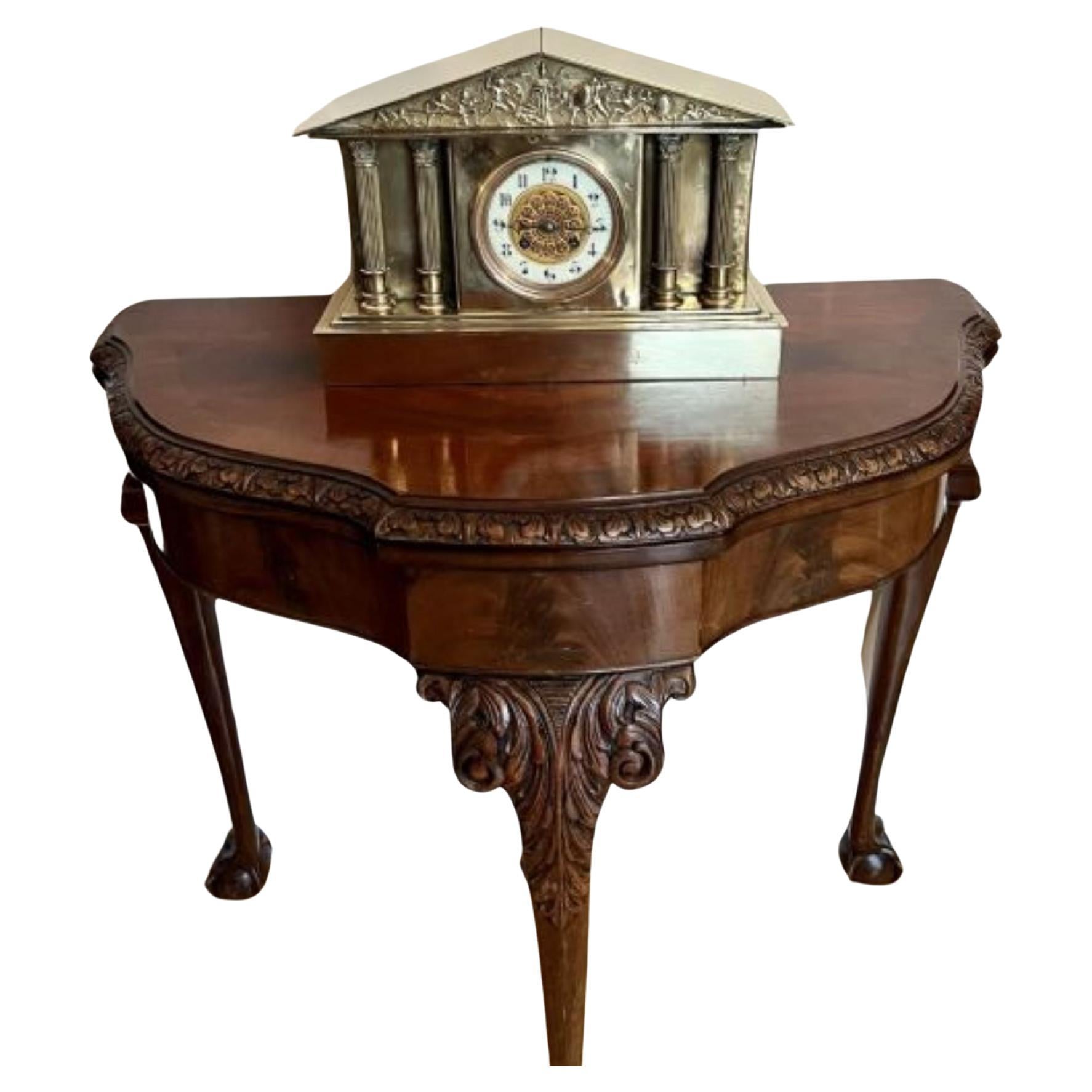 Antique Edwardian Quality Hand Painted Porcelain Mantle Clock For Sale ...