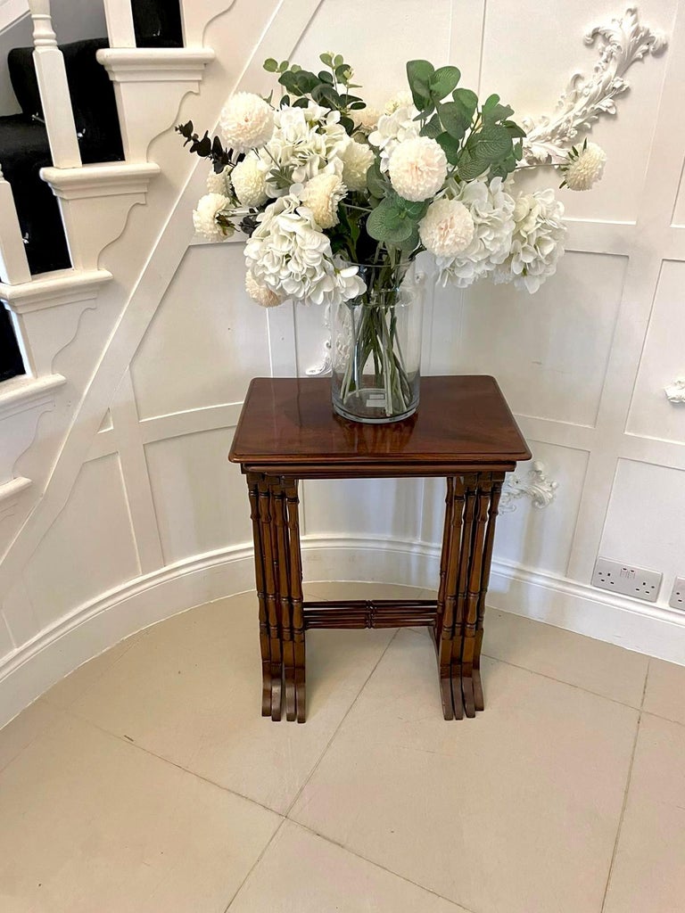 Antique Victorian Quality Figured Mahogany Nest of Four Tables For Sale ...