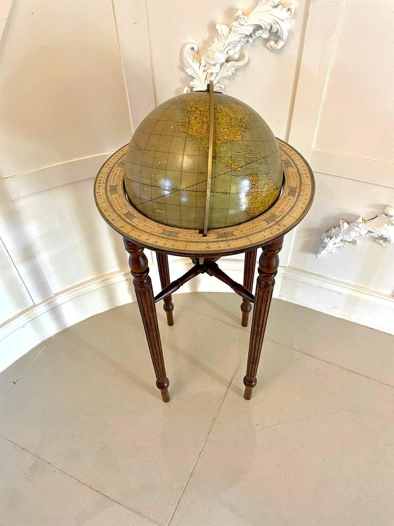 Antique Victorian Quality Floor Standing Library Globe at 1stDibs