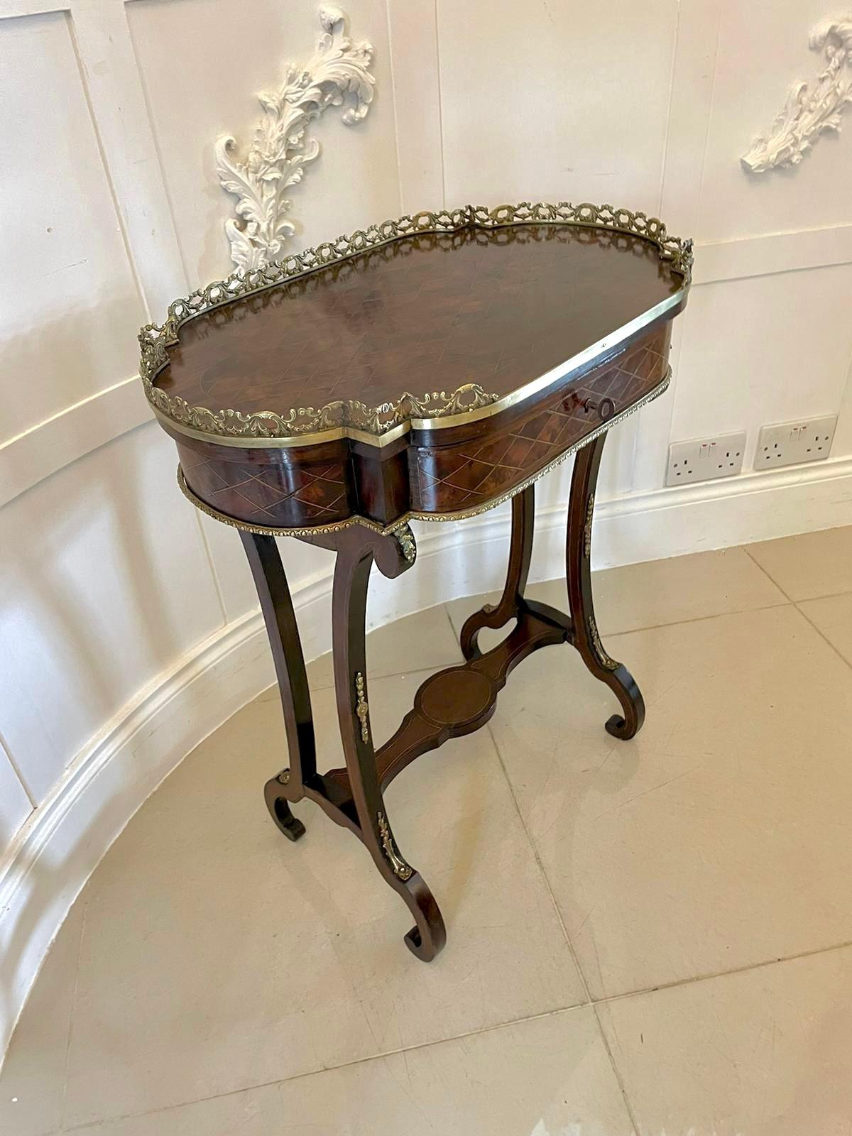 Antique Victorian Quality French Freestanding Amboyna and Kingwood Side ...