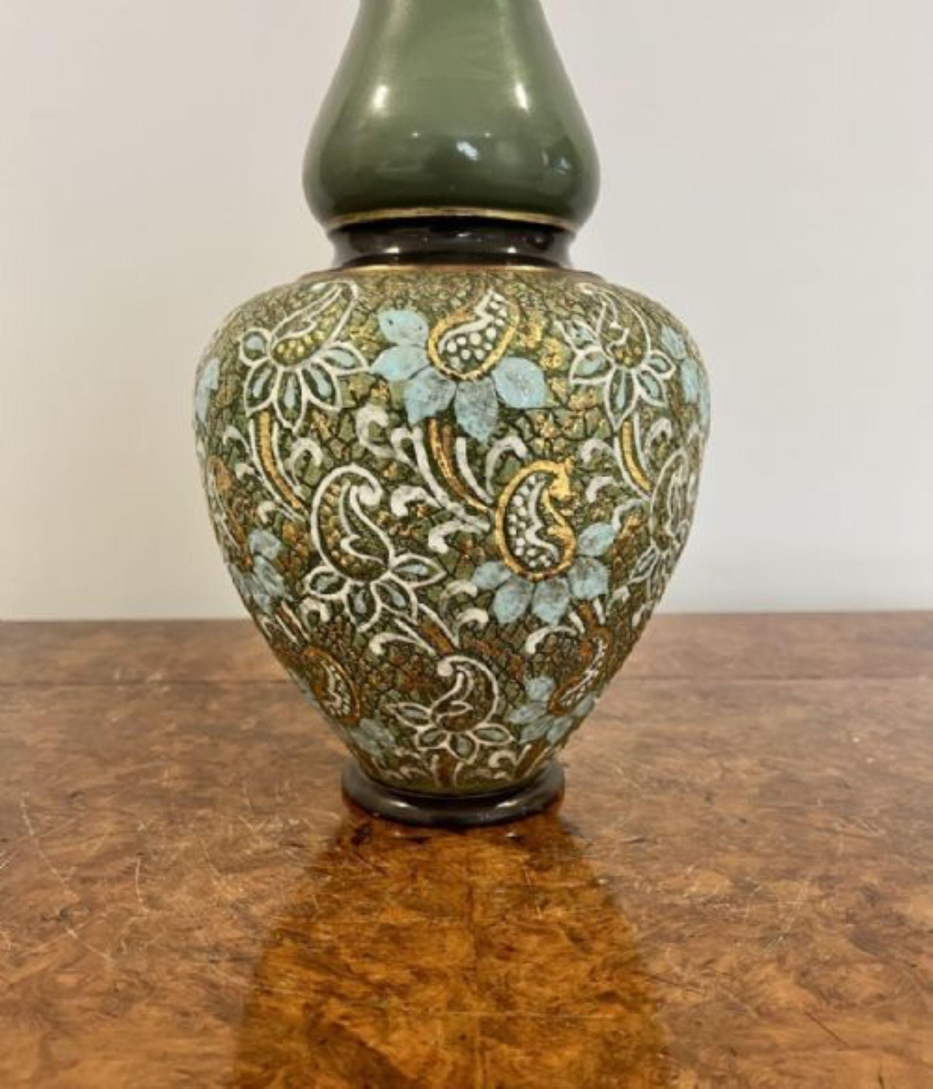 Antique Victorian quality large ballister Royal Doulton vase For Sale ...