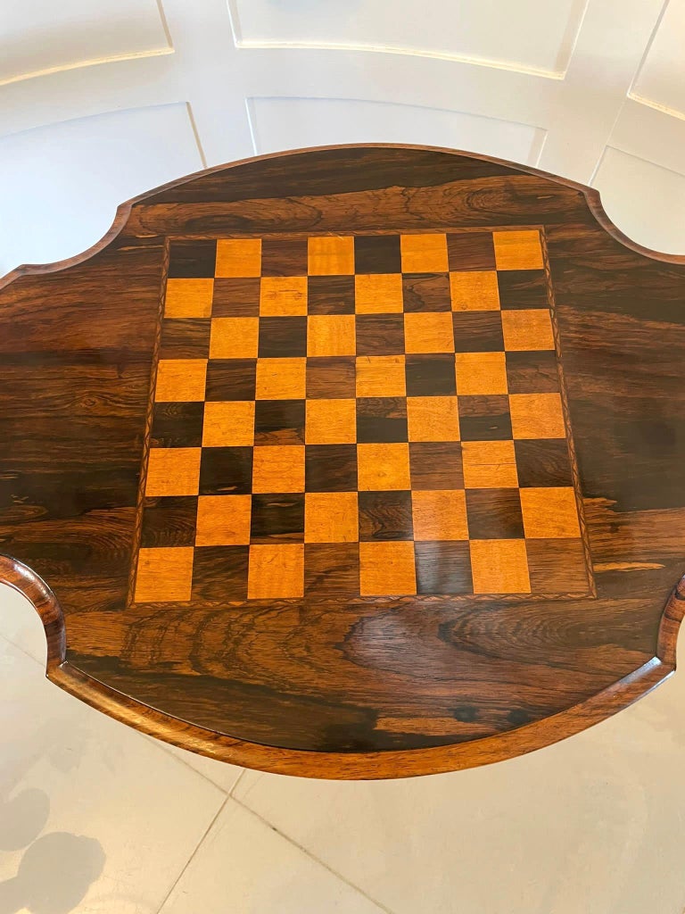 Antique Victorian Quality Rosewood Games Table For Sale at 1stDibs