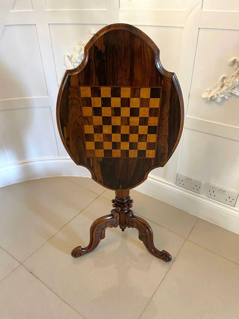 Antique Victorian Quality Rosewood Games Table For Sale at 1stDibs