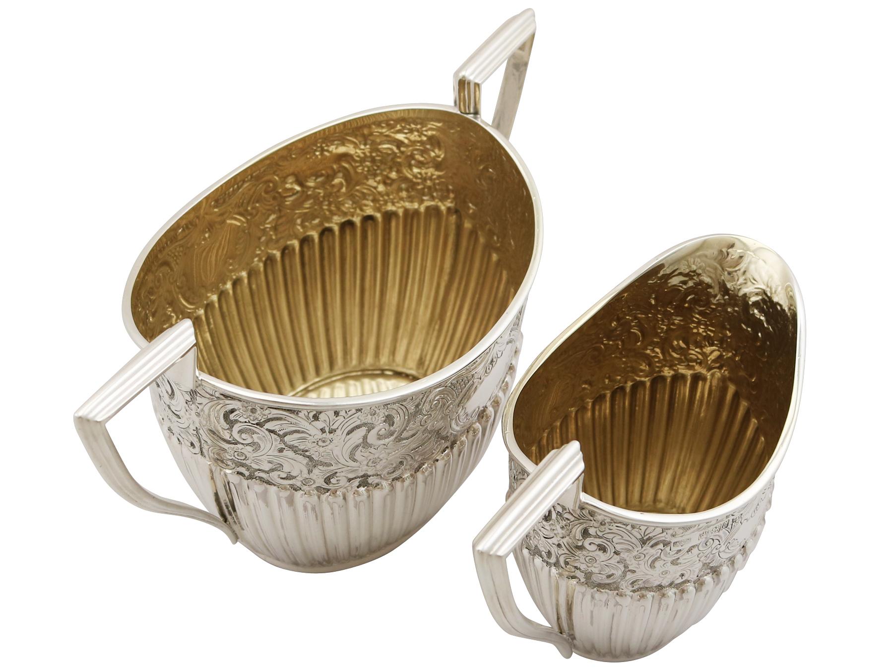 Antique Victorian Queen Anne Style English Sterling Silver Three-Piece ...