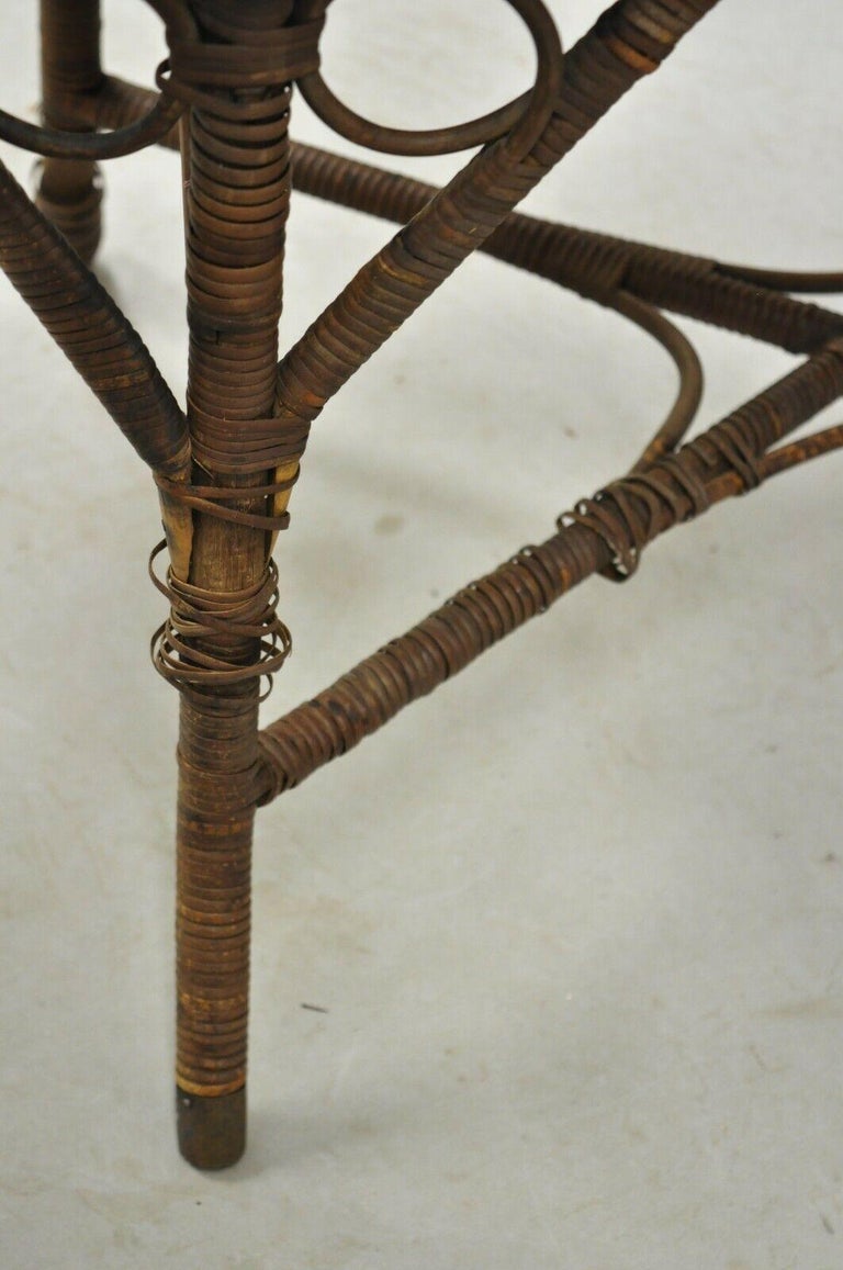 Antique Victorian Rattan and Wicker Baby Bassinet Cradle For Sale at ...