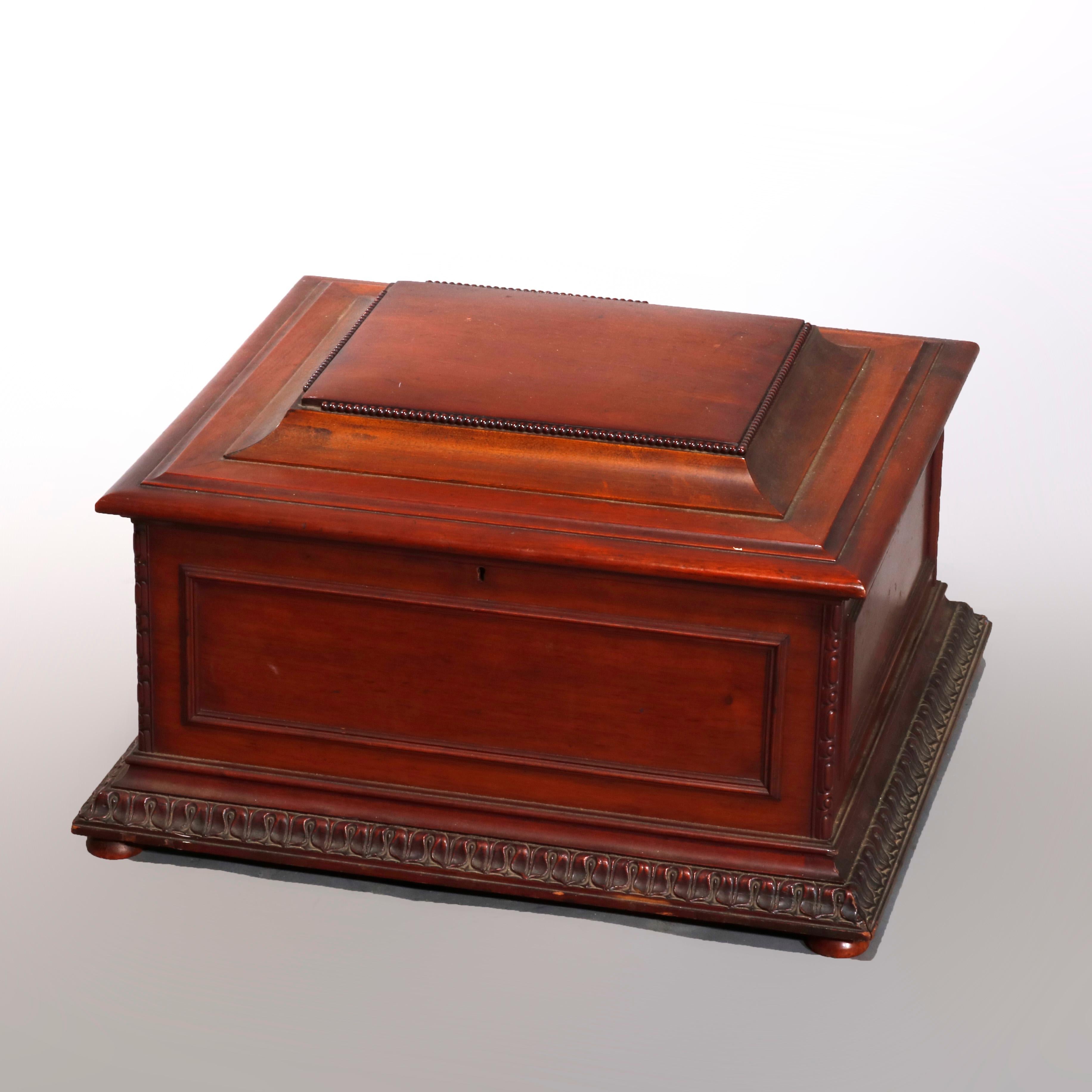 Victorian Regina Double Comb Mahogany Music Box with 10 Discs, circa ...