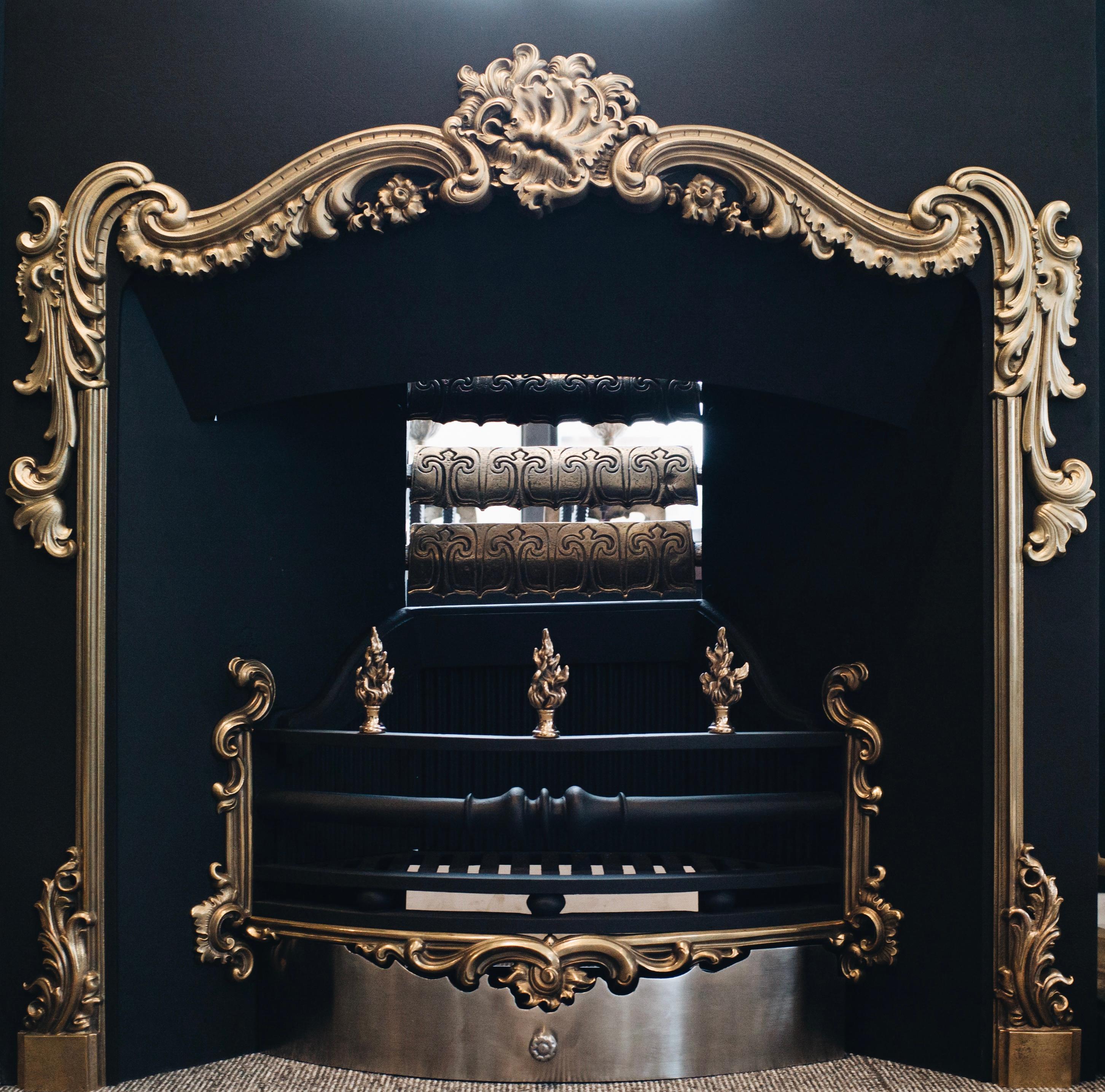 Antique Regency Georgian Register Grate with Brass Embellishment in ...