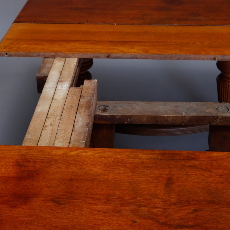 Antique Victorian R.J. Horner School Oak Dining and Banquet Table with ...