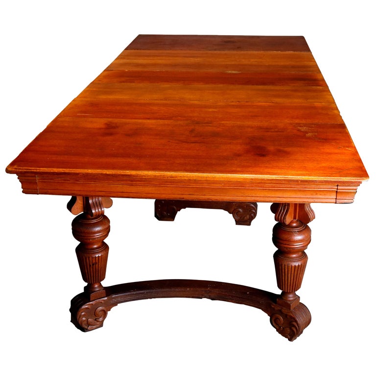 Antique Victorian R.J. Horner School Oak Dining and Banquet Table with ...